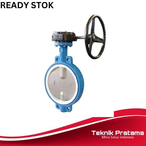 Jual Butterfly Valve Gear Cast Iron 5" Inch - Butterfly Valve CI PTFE ...
