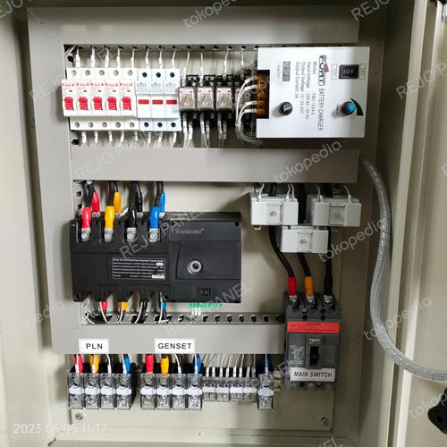 Jual panel ATS 50kva komplit - mccb 3p 80a Schneider - cos motorized ...