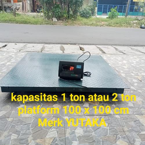 Jual Timbangan Digital / Floor Scale 1 Ton atau 2 Ton ukuran 1mtr x ...