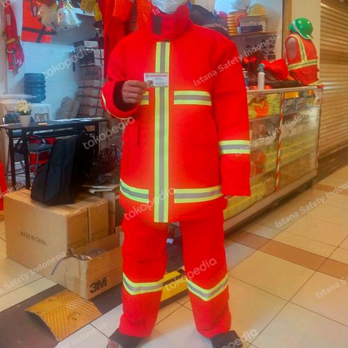 Jual Baju Pemadam Kebakaran Nomex lllA Merah / Baju Tahan Api ...