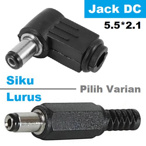 Jual Jack DC Connector Plug 5.5*2.1 mm Konektor Power Adaptor Bengkok ...