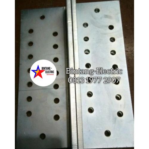 Jual BusBar Besi Galvanis ukuran 300 x 100 x 10 mm 16 Hole (Lubang ...
