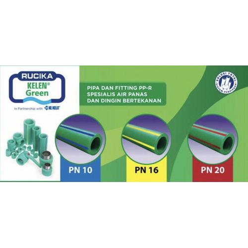 Jual Pipa PPR Rucika 50mm 1 1/2 Inch PN 10 16 20 KELEN Green Panas ...