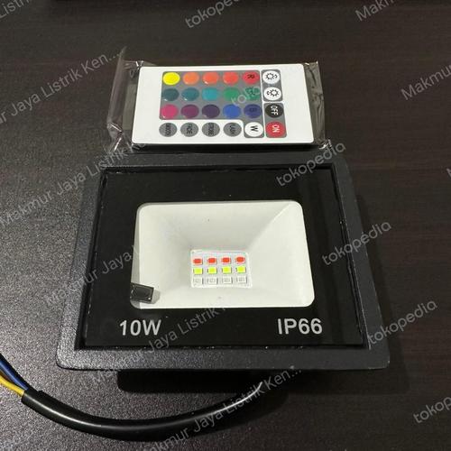 Jual Flood Light 10w 10 Watt RGB Colour Warna Warni Lampu Led Sorot ...