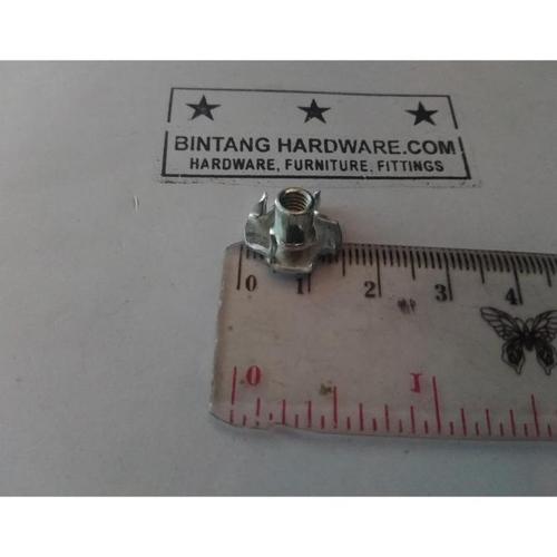 Jual Tee Nut Mur Cakar Mur Tanam M4 Drat 4mm Ukuran Diameter Nuts ...