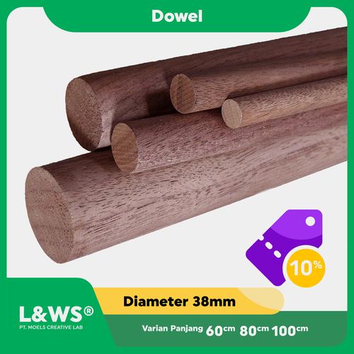 Promo Dowel Kayu Diameter 38mm Panjang - 60cm - Kab. Garut - Lumber & Wood Supply | Tokopedia