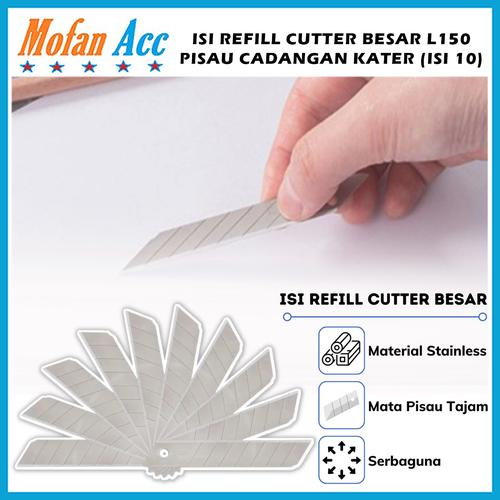 Jual Isi Refill Cutter Besar 18mm Isi Ulang Pengganti Kater Super Tajam ...