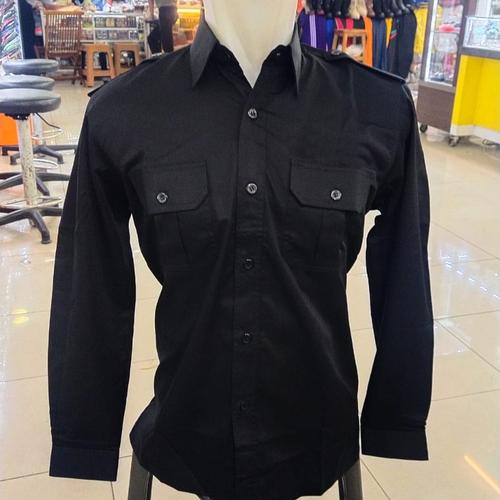 Jual Kemeja Polos Seragam Polos Hitam PDH PDL Lengan Panjang Pria ...