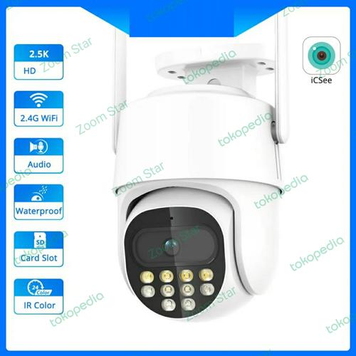 Jual ICSEE IP Camera Outdoor PTZ 10MP Wireless Wifi CCTV IP Cam - HANYA ...