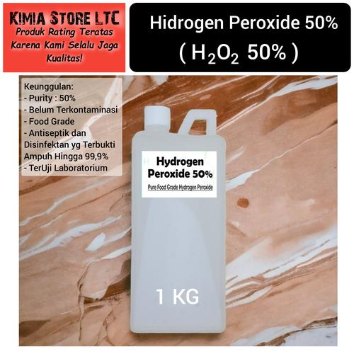 Jual h2o2 hydrogen peroxide 50% food grade 1kg - Jakarta Barat - Kimia ...