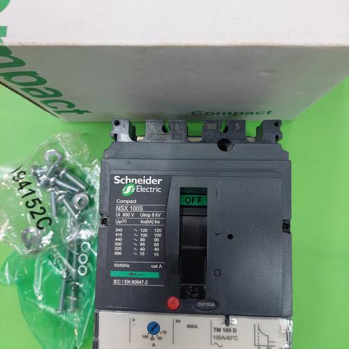Jual mccb NSX100S 3p 70/100a NXS100S33TM100 3 phase 100a schneider ...