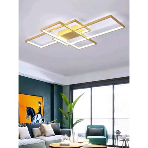 Jual Lampu gantung Plafon minimalis Led Persegi with Remote - GOLD ...