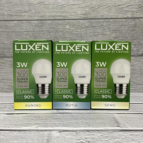 Jual LUXEN CLASSIC LED BULB 3W 3 WATT SNI GARANSI 1 TAHUN 3000k 4000k ...