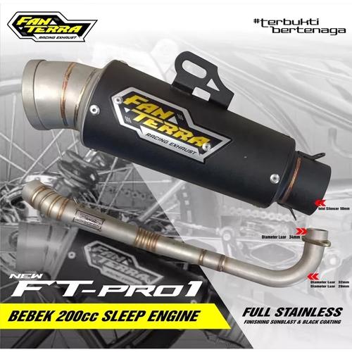 Jual KNALPOT ORIGINAL FANTERRA RACING SLEEP ENGINE 200cc FT-PRO 1 NEW ...