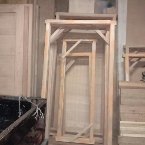 Jual kusen+pintu dobel+2 buah kusen jendela+loster kayu meranti - Kota ...