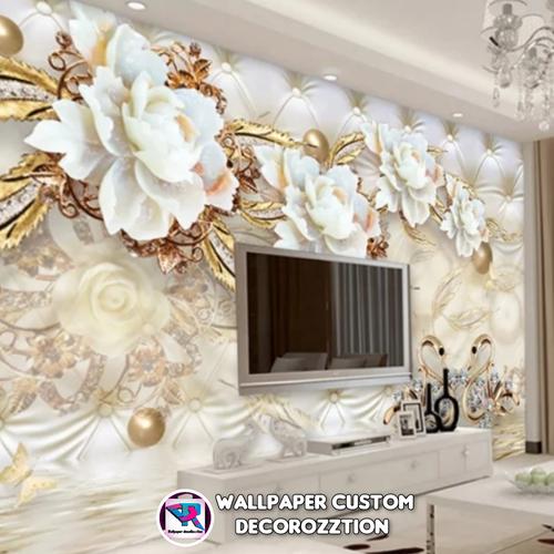 Jual Wallpaper Dinding Bunga 3D / Wallpaper Custom Bunga 3D Murah - LEM ...