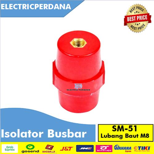 Jual Isolator Busbar Holder SM-51 Insulator Silinder M8 Merah - Jakarta ...