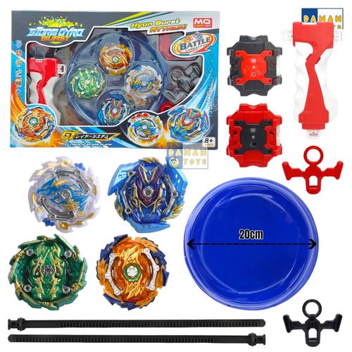 Promo Gasing Beyblade Burst 4 in 1 Set Gangsing Arena Beblet Bayblade ...