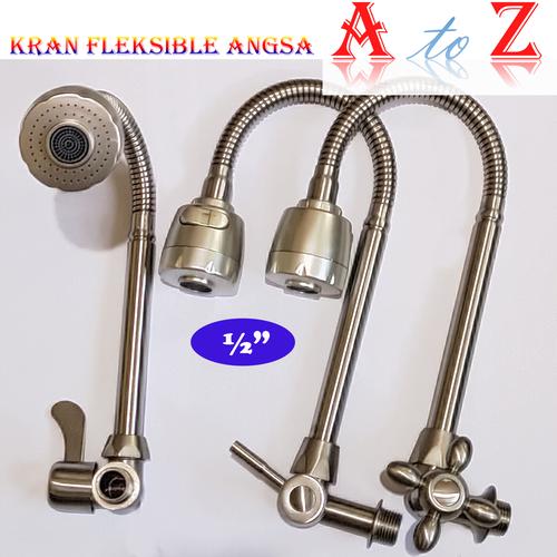 Jual kran angsa fleksibel stainless (jumbo)/kran cuci piring/keran ...