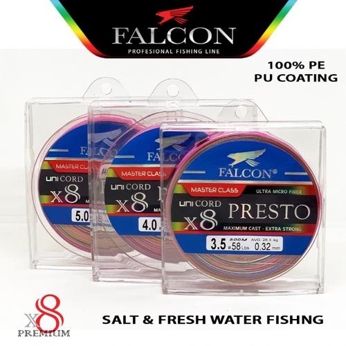 Jual Senar Pe X8 Falcon Uni Cord Presto 150m - PE 1.0, 200 Meter - Kota ...