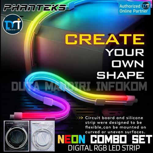 Jual Phanteks Neon D-RGB Led Strip Combo Set for Gaming Case - White ...