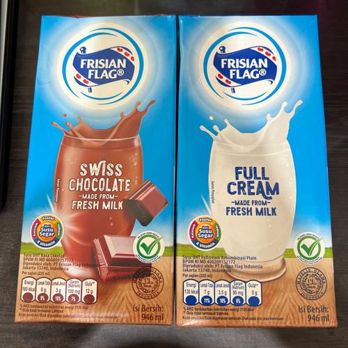 Jual Susu UHT Bendera Frisian Flag Besar Coklat / Full Cream - Full ...