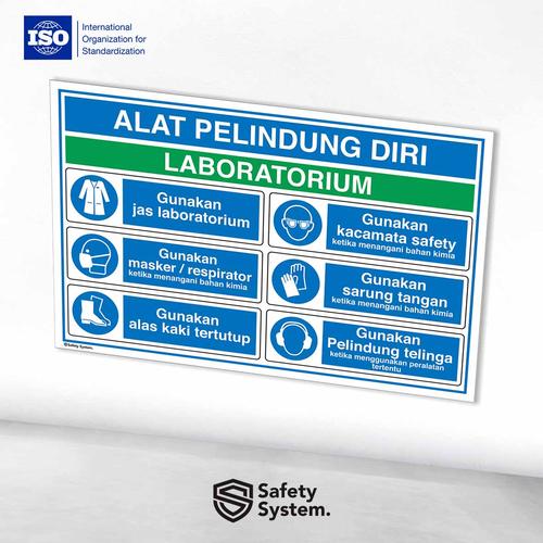 Jual Stiker Safety Sign K3 Alat Pelindung Diri APD PPE Laboratorium ...