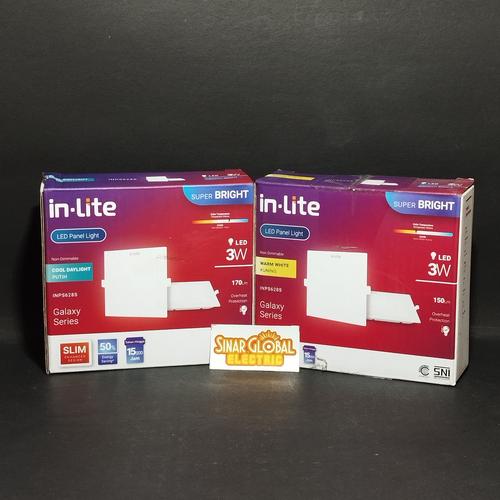 Jual Lampu downlight panel IB led inlite INPS628S kotak 3 Watt - Kuning ...