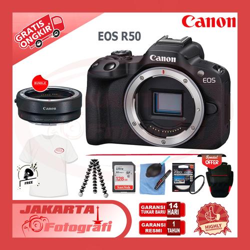Promo Canon EOS R50 BODY ONLY Mirrorless Camera (Black) RESMI - BODY ...
