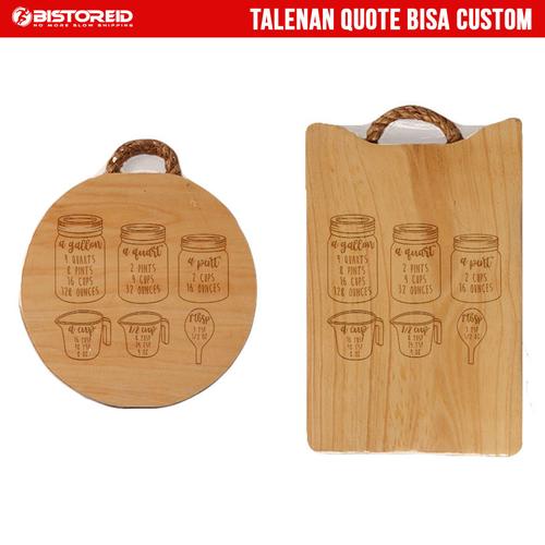 Jual Cutting Board Talenan Kayu Premium Grafir Laser Measurement ...