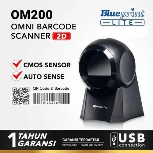 Jual Omni Barcode QR code Scanner OM -200 BLUEPRINT LITE OM200 2D Auto ...