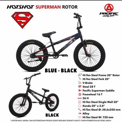 Jual Sepeda Anak Laki Bmx Pacific Hotshot Superman Ukuran 20 Inch Rotor ...