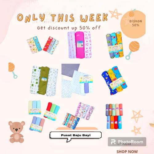 Jual SET ISI 3 BEDONG BAYI JUMBO 110 X 90 CM BAHAN KAOS POLOS / FULL ...