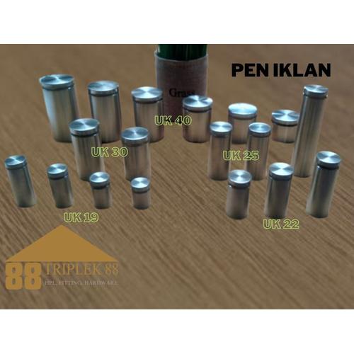 Jual PEN IKLAN 19x25 - 40x80 STAINLESS STEEL / BAUT KACA SIGN BOARDD ...