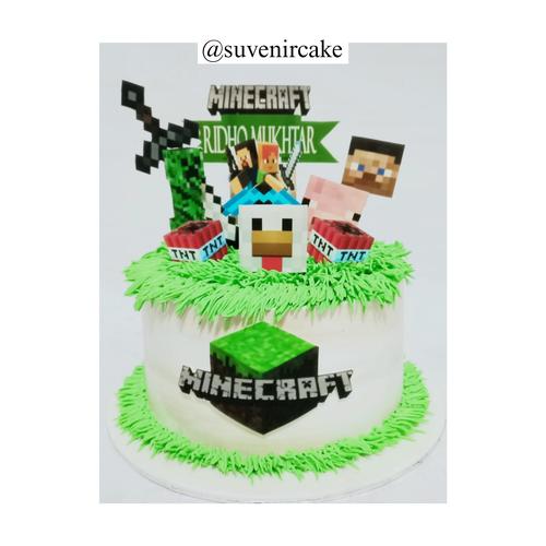 Jual Kue Ulang Tahun Minecraft/kue ultah minecraft/kue karakter ...