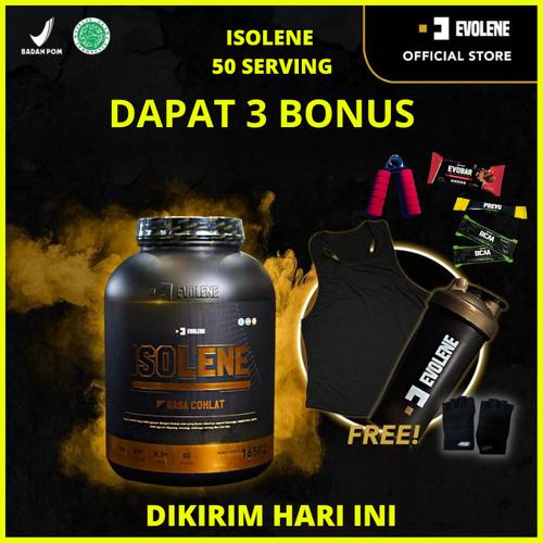 Jual ISOLENE 50 SERVING 1.65 KG EVOLENE WHEY PROTEIN ISOLATE SUSU ...