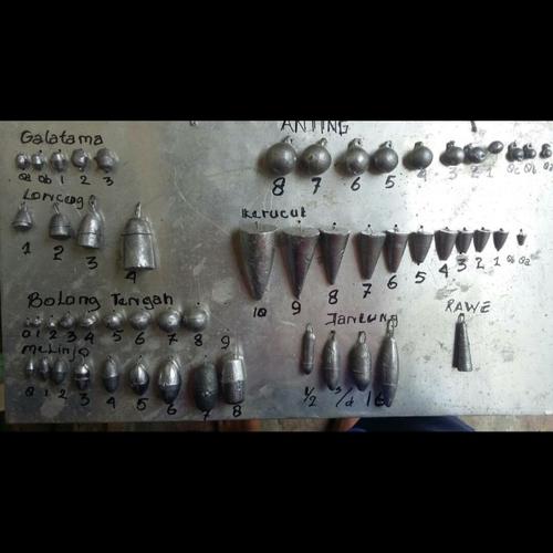 Jual Timah pancing 100 gram berbagai type harga per 100 gram 1 ons saja - kerucut, 8 - Jakarta ...