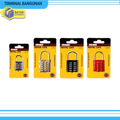 Jual Gembok Digital 40 mm 5 angka SOLIGEN Nomor Chrome - Jakarta Utara ...