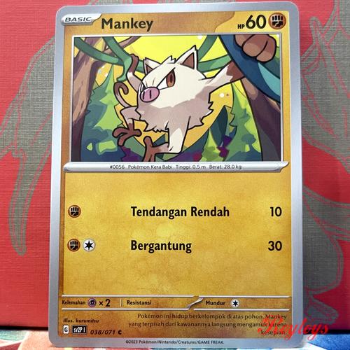 Jual Pokemon Mara Bahaya Salju SV2P - 038 Mankey - Jakarta Utara - ReyToys.ID | Tokopedia