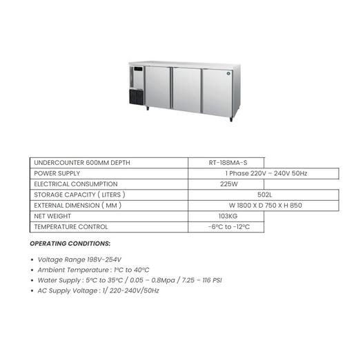 Jual HOSHIZAKI UNDERCOUNTER CHILLER 3 PINTU RT-188MA-S LEBAR 75 CM JAPAN - Jakarta Timur - Aneka ...