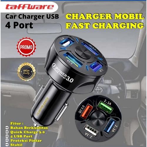 Jual Car Charger Mobil USB 4 Port Adaptor Lighter Fast Charging 3.0 35W ...