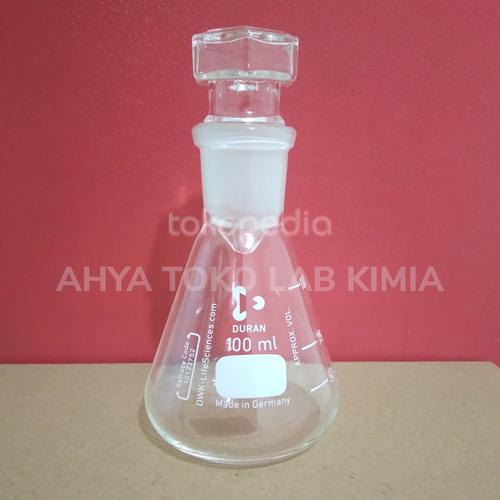 Jual Erlenmeyer Asah dengan Glass Stopper 100ml. Duran NS:24/29. - Kota Bekasi - AHYA TOKO LAB ...