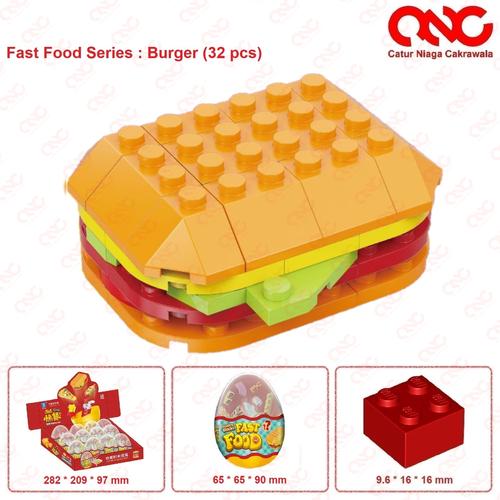 Jual CNC Brick Fast Food 12 in 1 surprise egg - Full Set 12 pcs ...