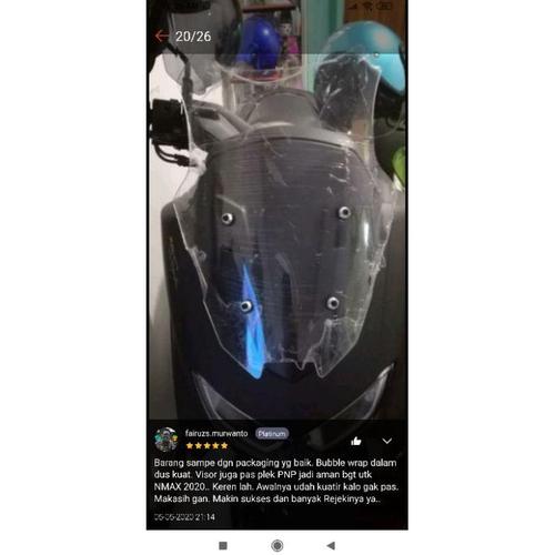 Jual [Gratis Baut] Visor Windshield Nmax New 2020 Variasi Tebal 3 Mm ...