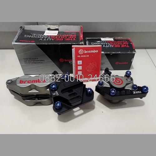 Jual KALIPER BREMBO 4P + 2P ORIGINAL XMAX SET BREKET WR3 BAUT TITANIUM - Kota Bandung - 3 ...