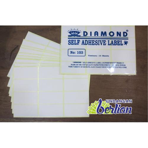 Jual Label Undangan 103 Diamond - ISI 10 LEMBAR - Kota Bandung ...