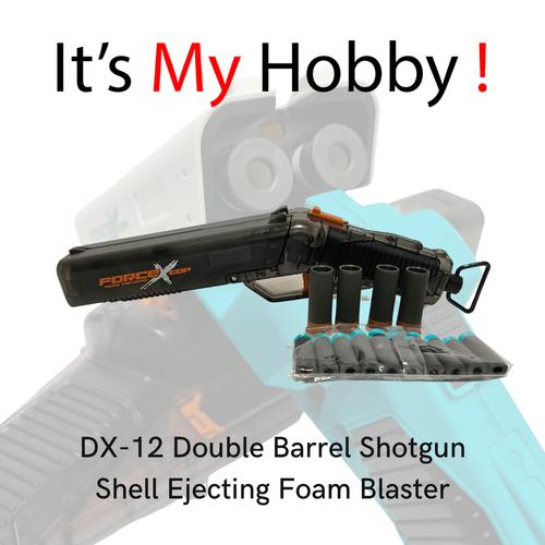 Jual DX12 Double Barrel Shotgun Shell Ejecting Foam Dart Blaster Kid ...