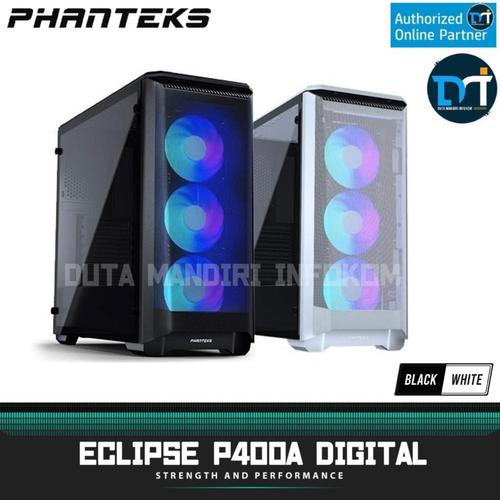 Promo Phanteks Eclipse P400A Digital Tempered Glass Black - ATX Gaming ...