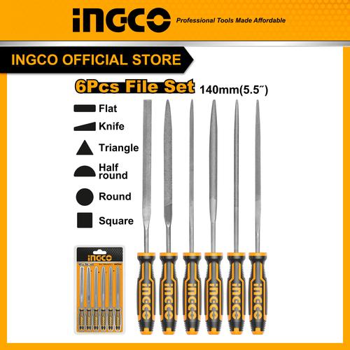 Promo Kikir Kecil Ukir Kayu Besi 6 PCS Mini File Set (140 mm) INGCO ...
