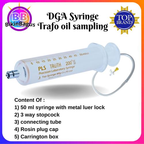 Jual Truth DGA Syringe Suntikan Kaca suntikan Trafo Oil Sampling 50 ml ...